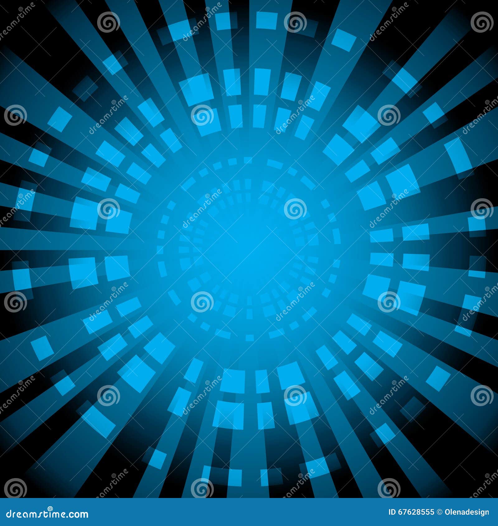 Blue Abstract Background with Radial Rays - Vector Stock Vector ...