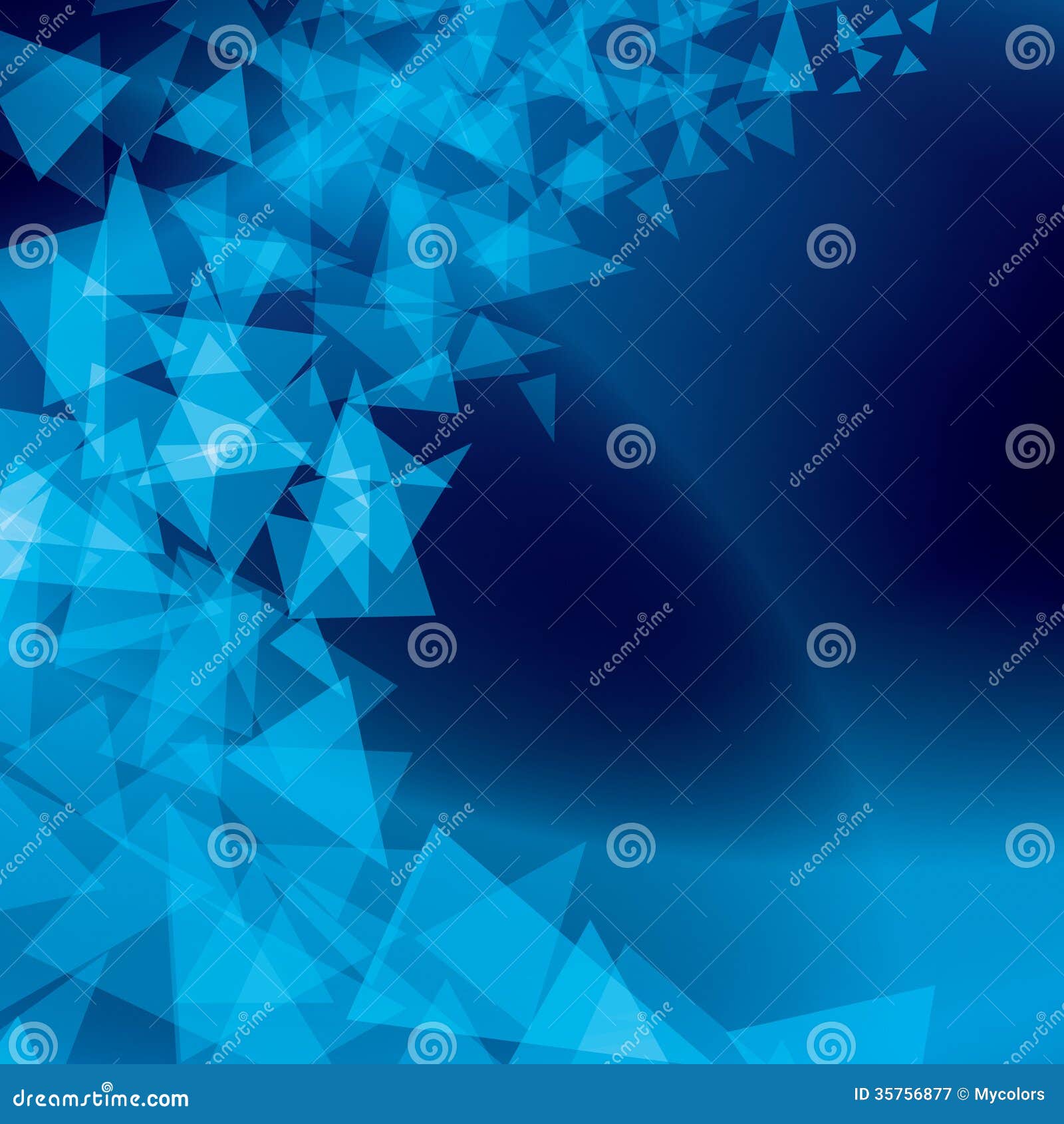 Blue Abstract Background with Scattered Shapes Stock Vector ...