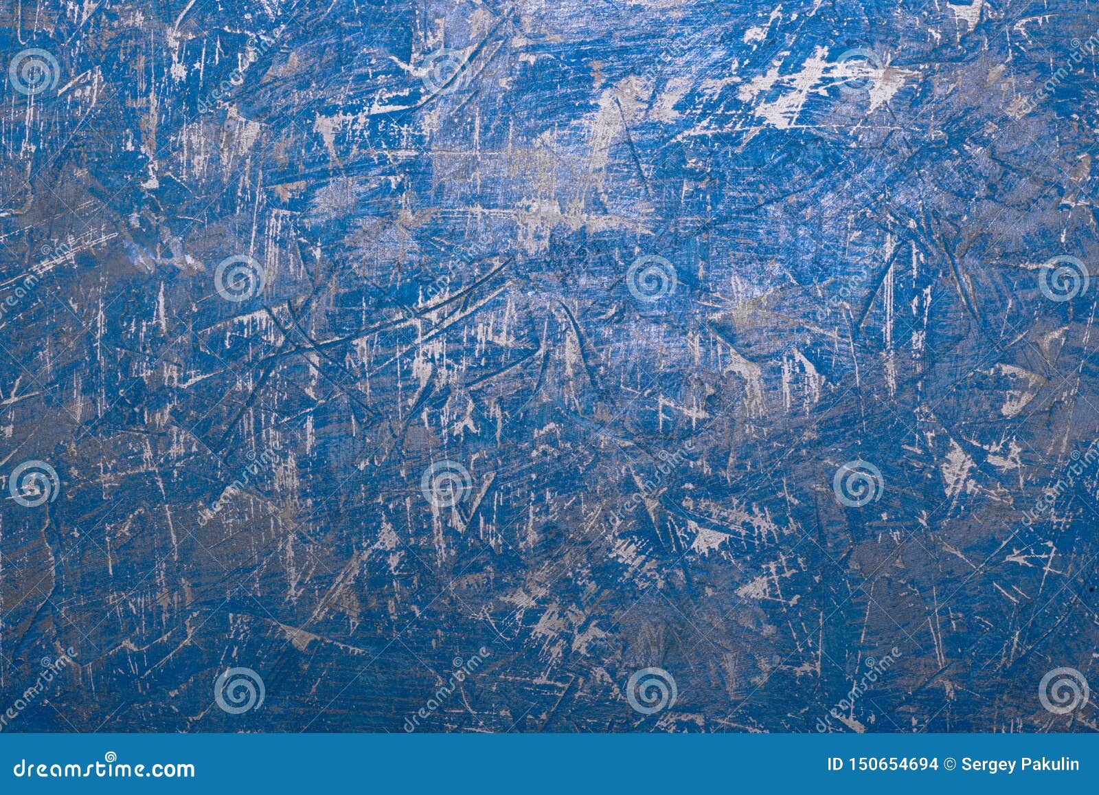 Blue Abstract Background with Scratches. Empty Surface with Pronounced ...