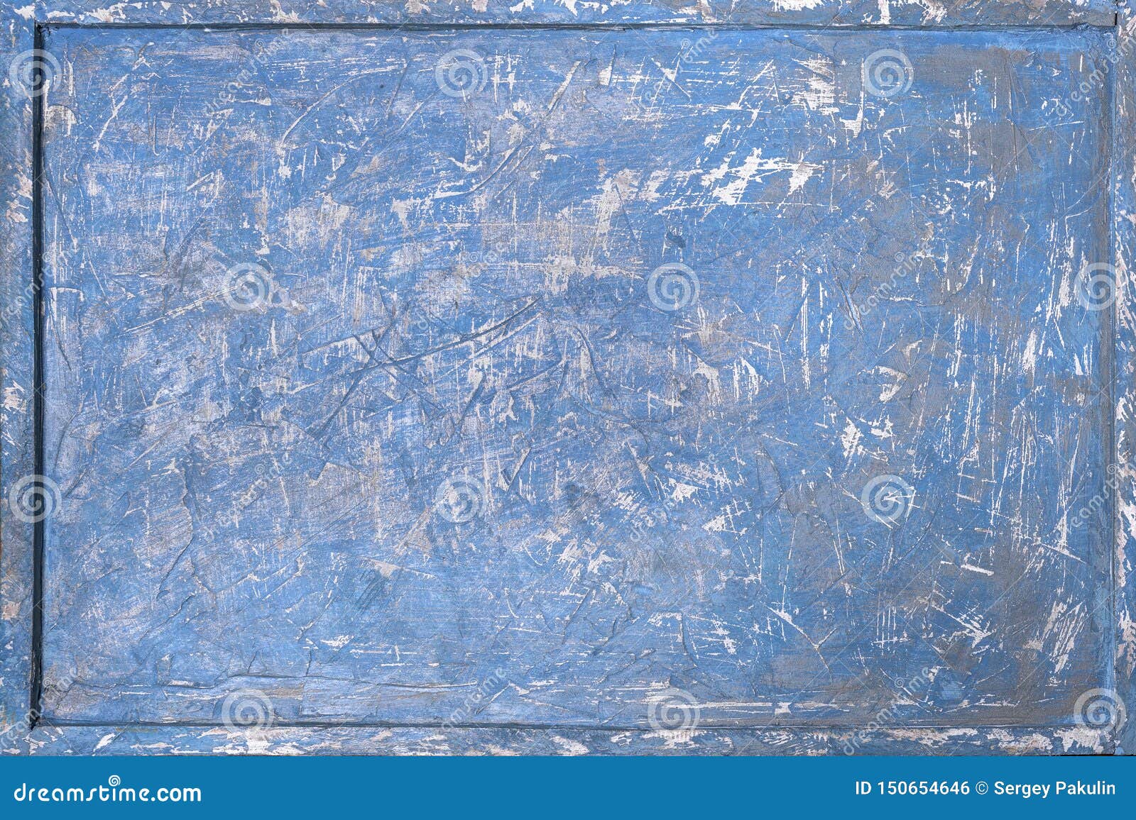 Blue Abstract Background with Scratches. Empty Surface with Pronounced ...
