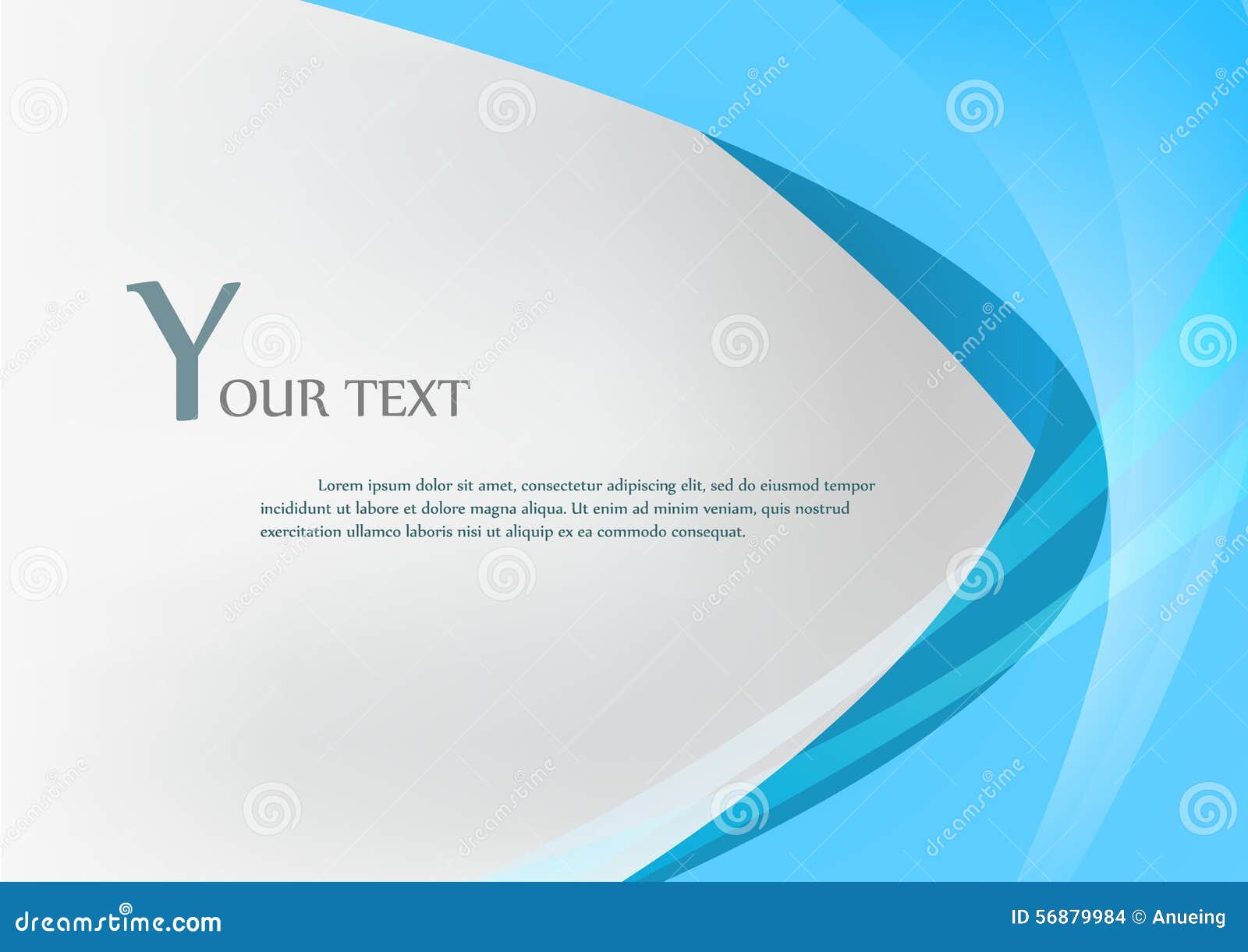 Blue Abstract Background and Simple Text. Stock Vector - Illustration ...