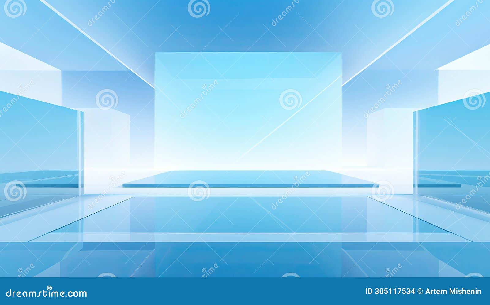 Blue Abstract Background with Some Geometric Shape, in the Style of ...