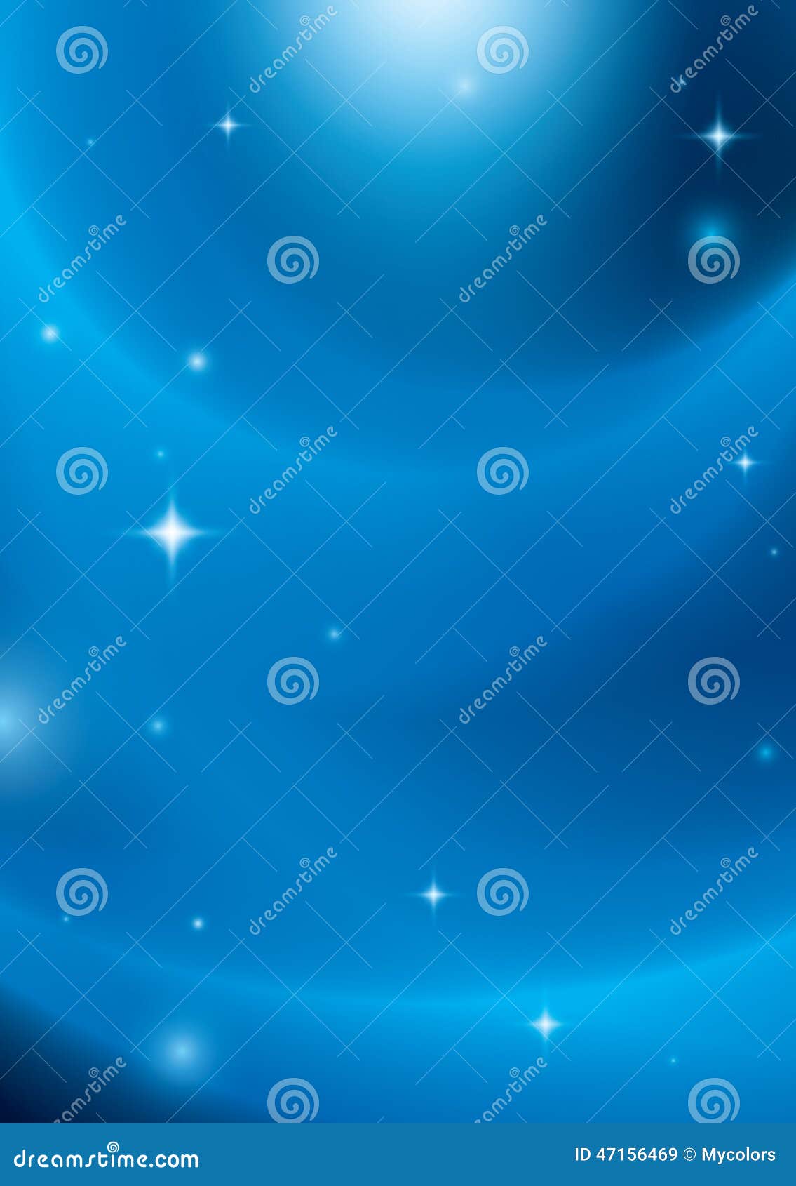Blue Abstract Vector Background with Stars and Lights Stock Vector ...