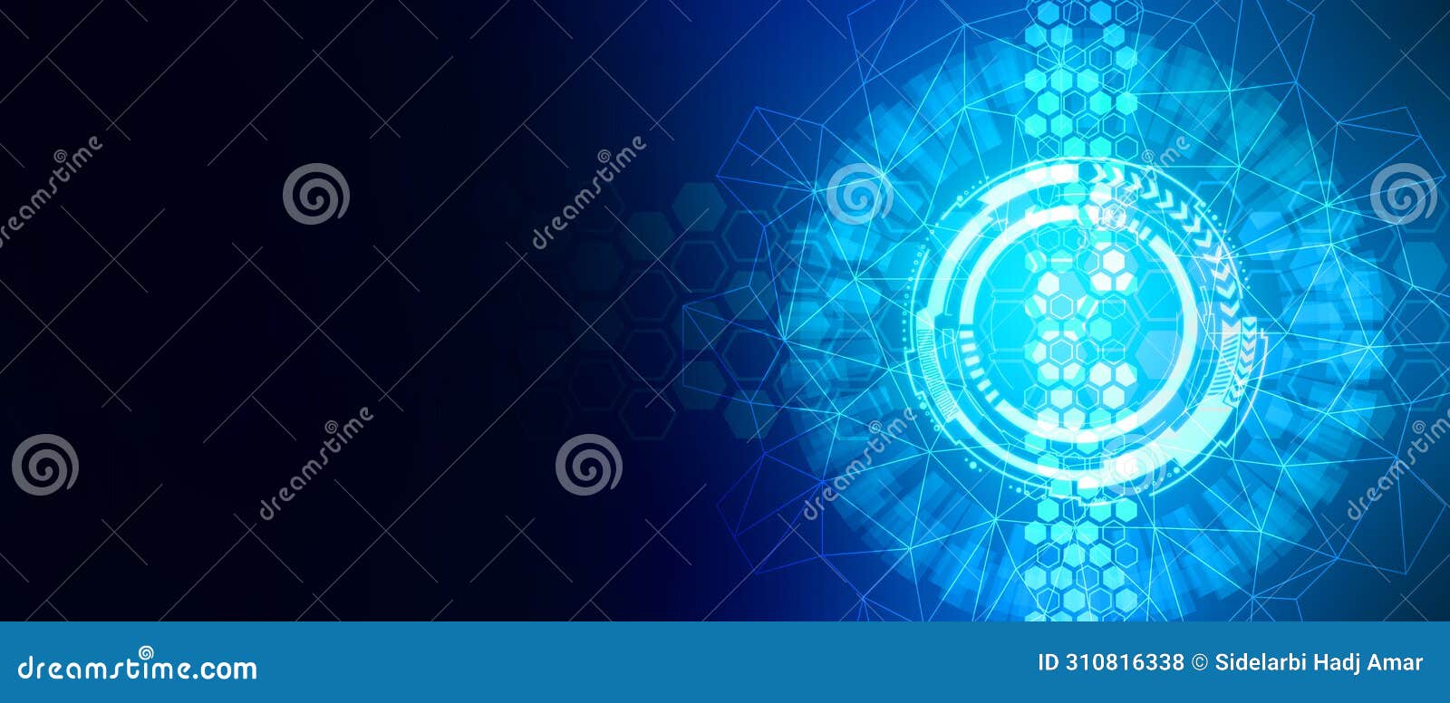 Blue Abstract Background Tech Sci Fi Innovation Pattern Design Stock ...