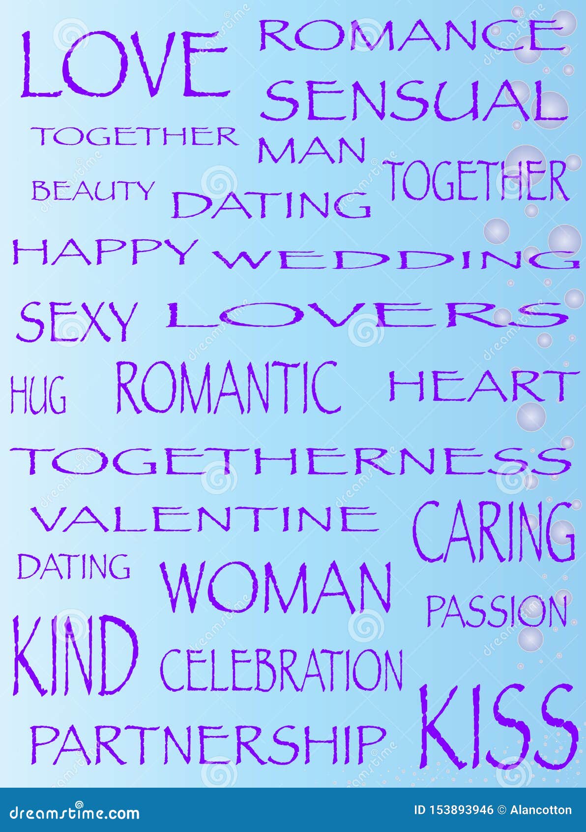 Blue Words of Love stock vector. Illustration of passionate - 153893946