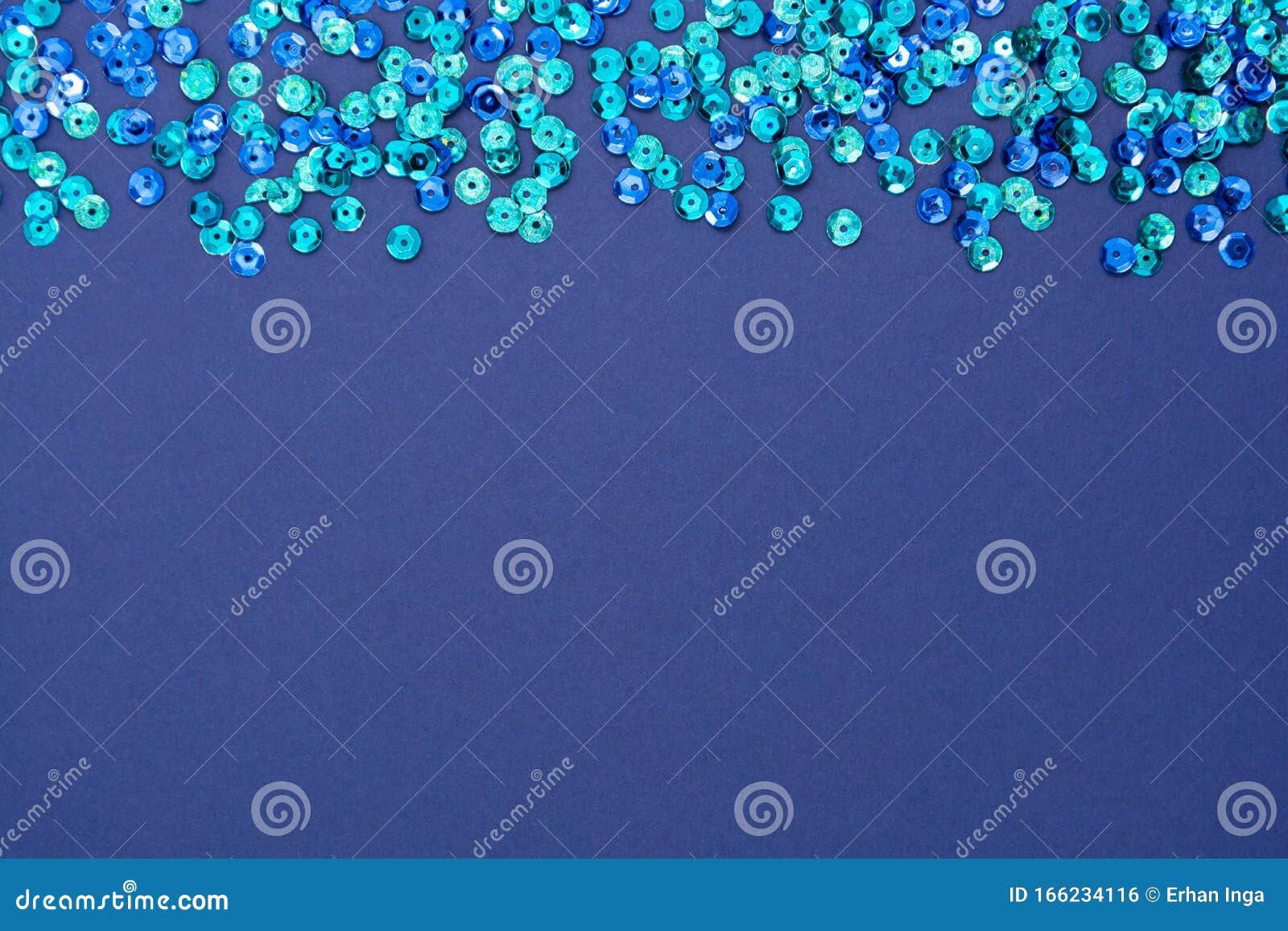 Blue Abstract Background, Texture with Round Blue Sequins. Christmas or ...