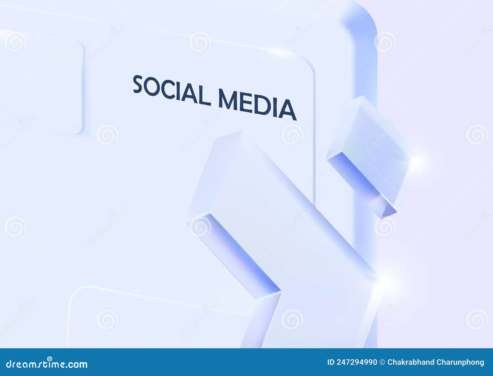 Blue Abstract Background. Vector Banner Template for Social Media, Web ...