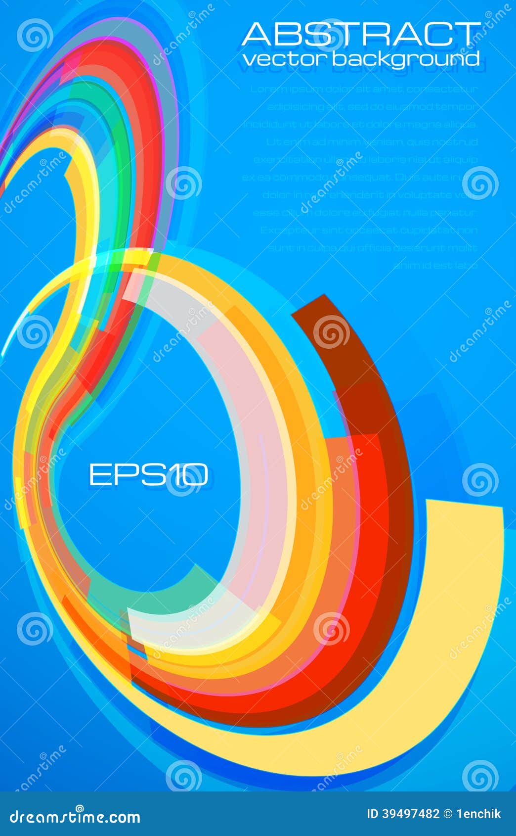 Blue Abstract Background Vector Leaflet Template Stock Vector ...