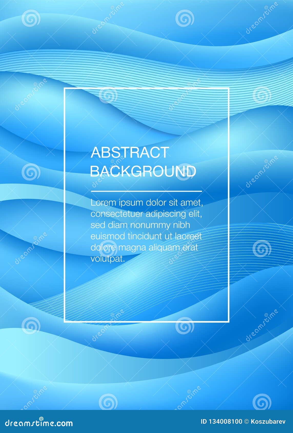 Blue Abstract Background with Waves Stock Vector - Illustration of book ...