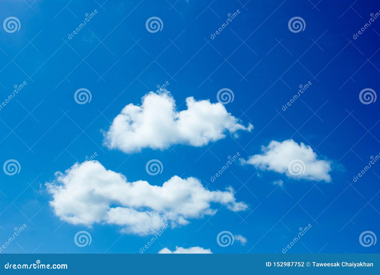 Blue Abstract Background, White Cloud Pattern Stock Photo - Image of ...