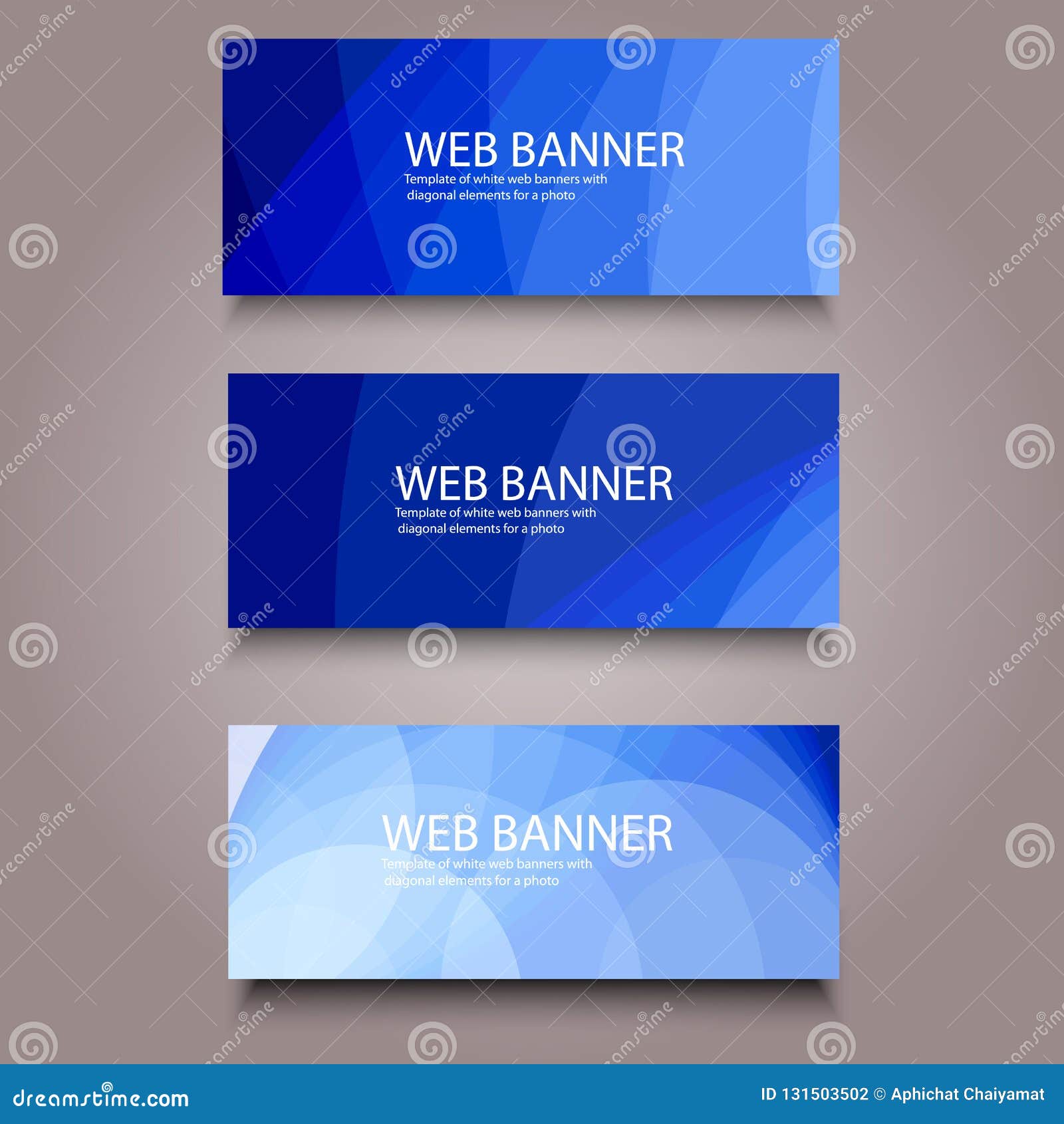Blue Abstract Banner Background Stock Illustration - Illustration of ...