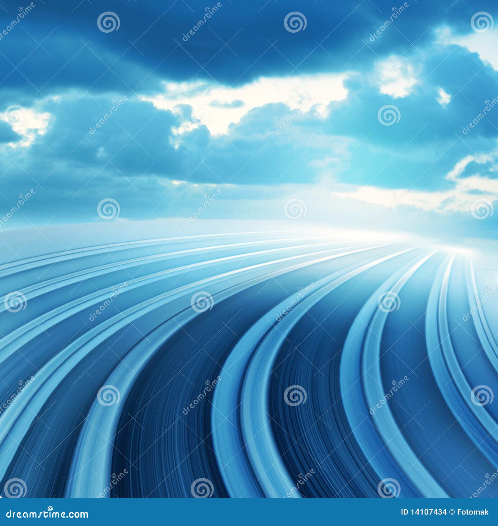 Blue Abstract Blurred Speed Motion Stock Illustration - Illustration of ...