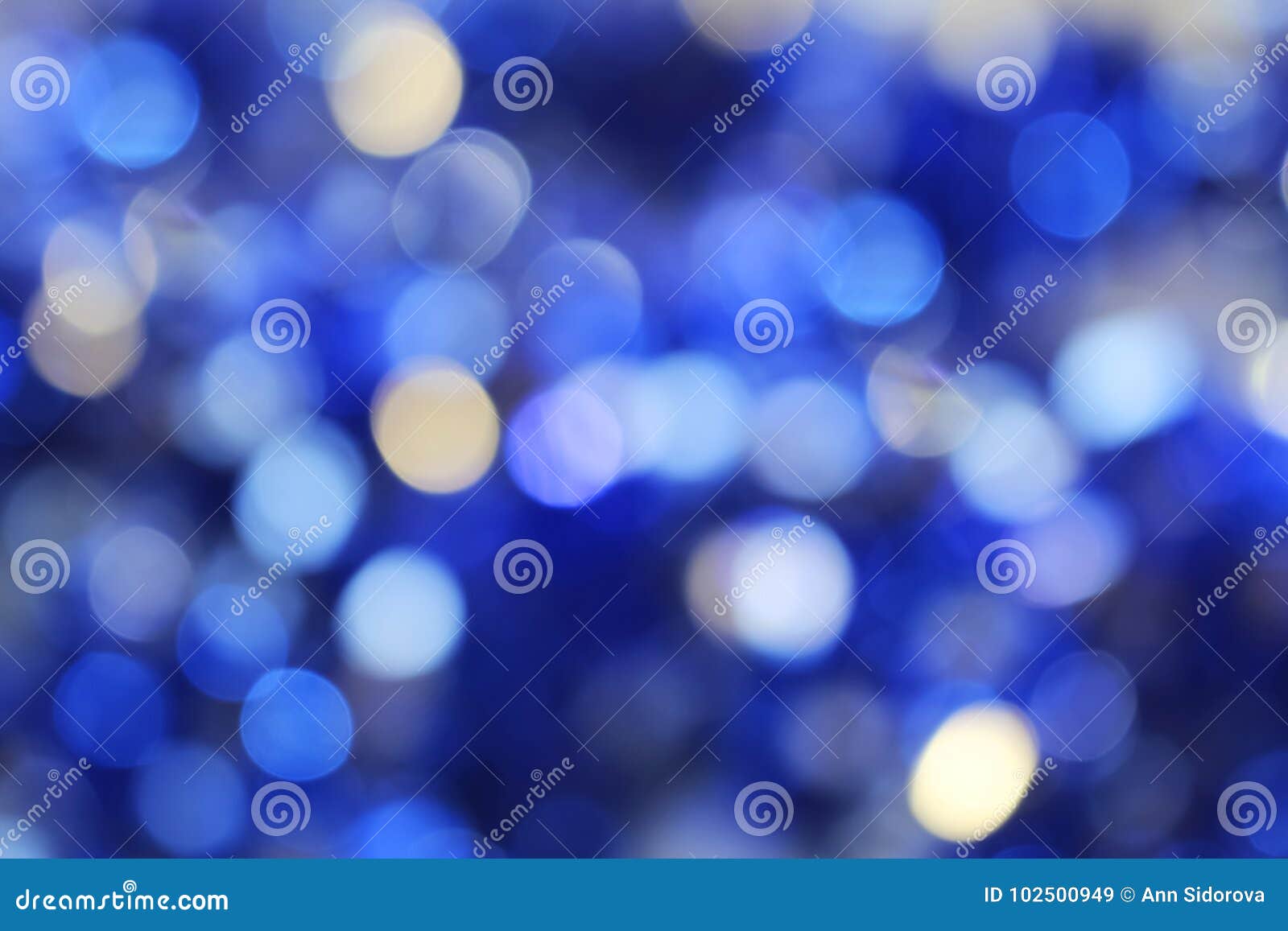 Blue Abstract Bokeh Lights Defocused Background Stock Image - Image of ...