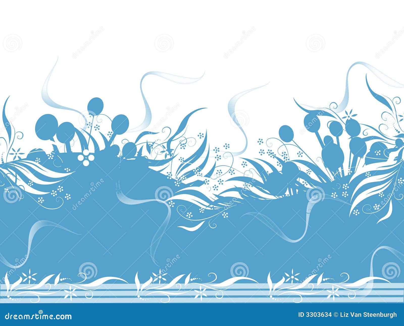 Blue Abstract Border stock illustration. Illustration of white - 3303634