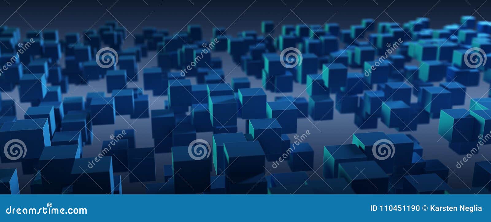 Blue Abstract Box Technology Background Stock Illustration ...