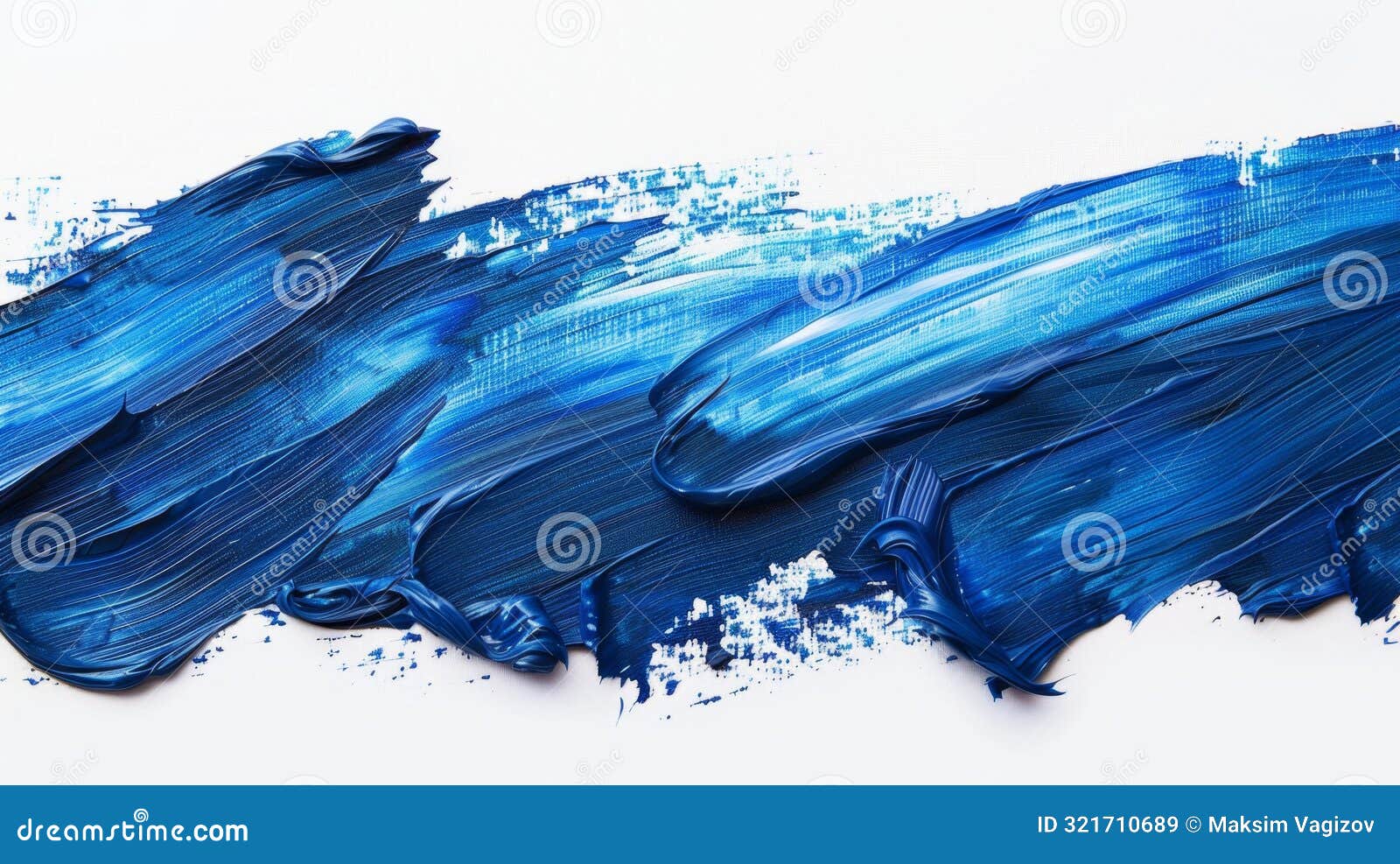 Blue Abstract Brush Strokes Generative AI Stock Image - Image of visual ...
