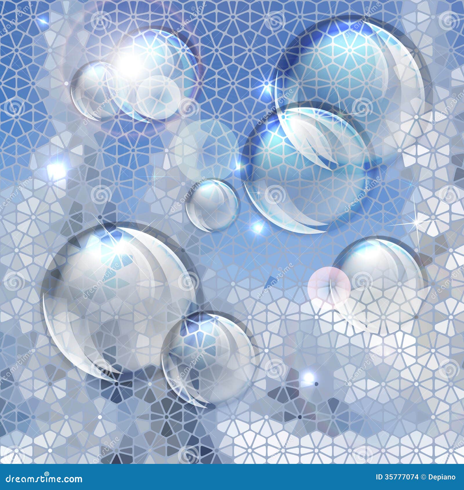 Blue Abstract Bubbles Background Stock Vector - Illustration of ...