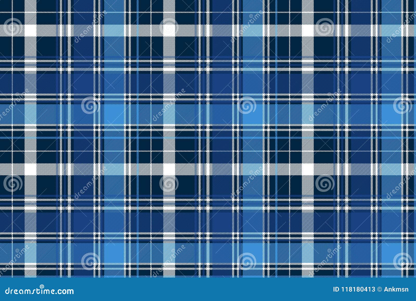 Blue Abstract Check Textile Seamless Pattern Stock Vector ...