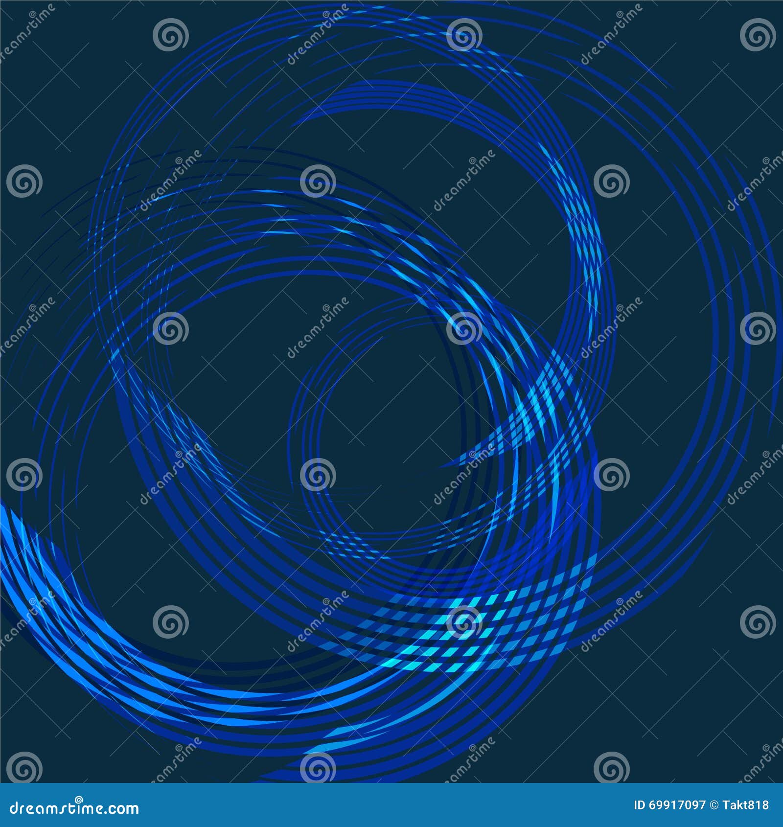 Blue Abstract Circle Background Stock Vector - Illustration of template ...