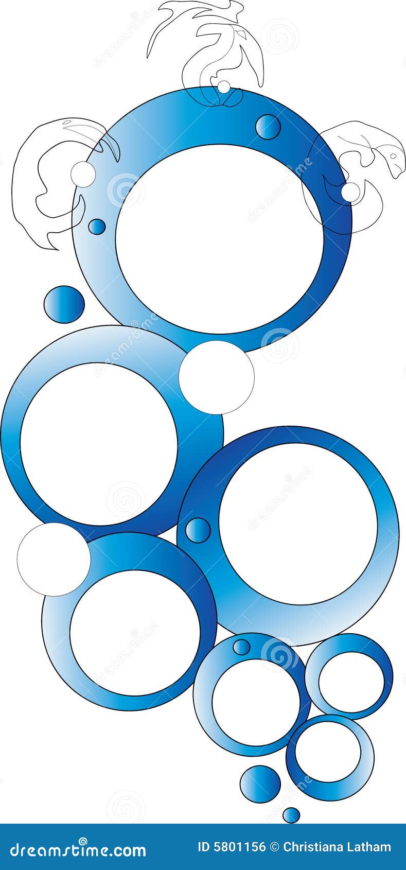 Blue Abstract Circle Design Stock Vector - Illustration of design ...