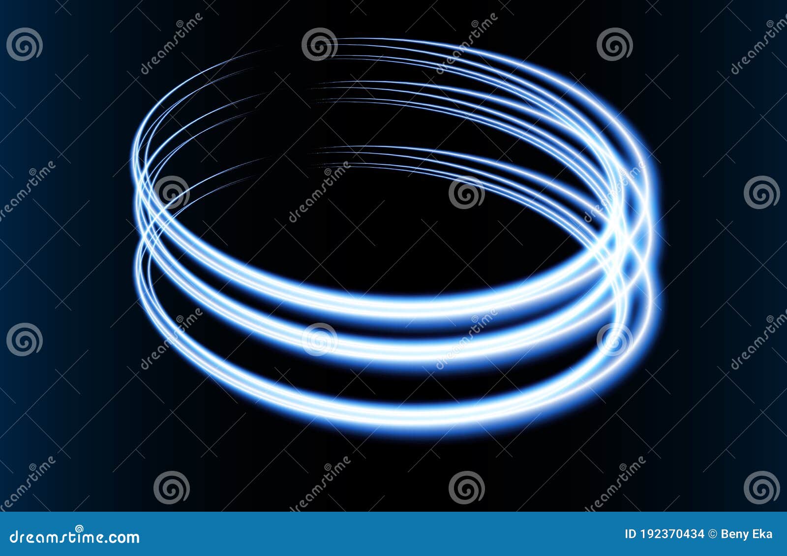 Blue Abstract Circle Light Effect Isolated on Blue Background, Round ...