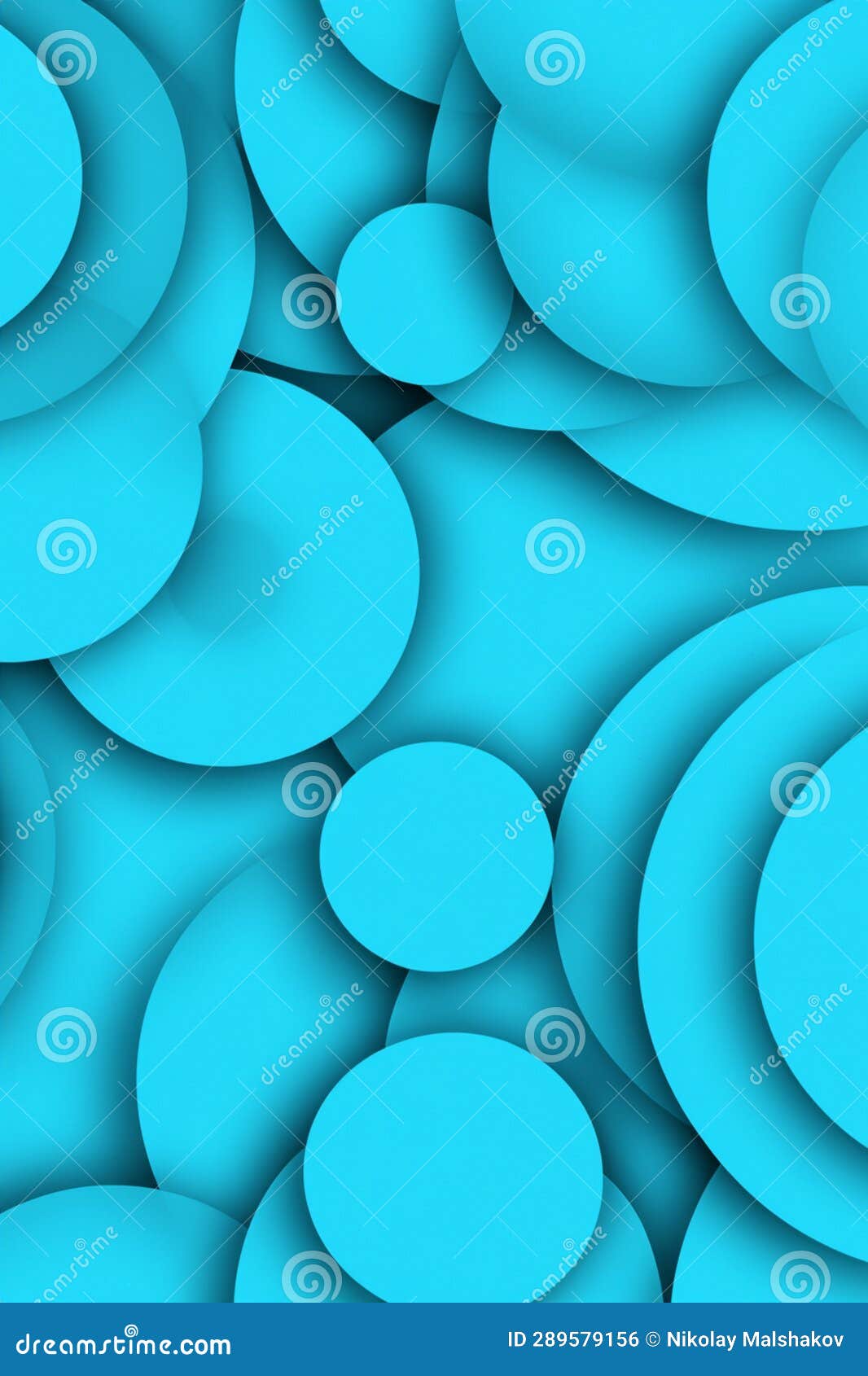 The Blue Abstract Circles Background is a Visual Symphony of Shapes and ...