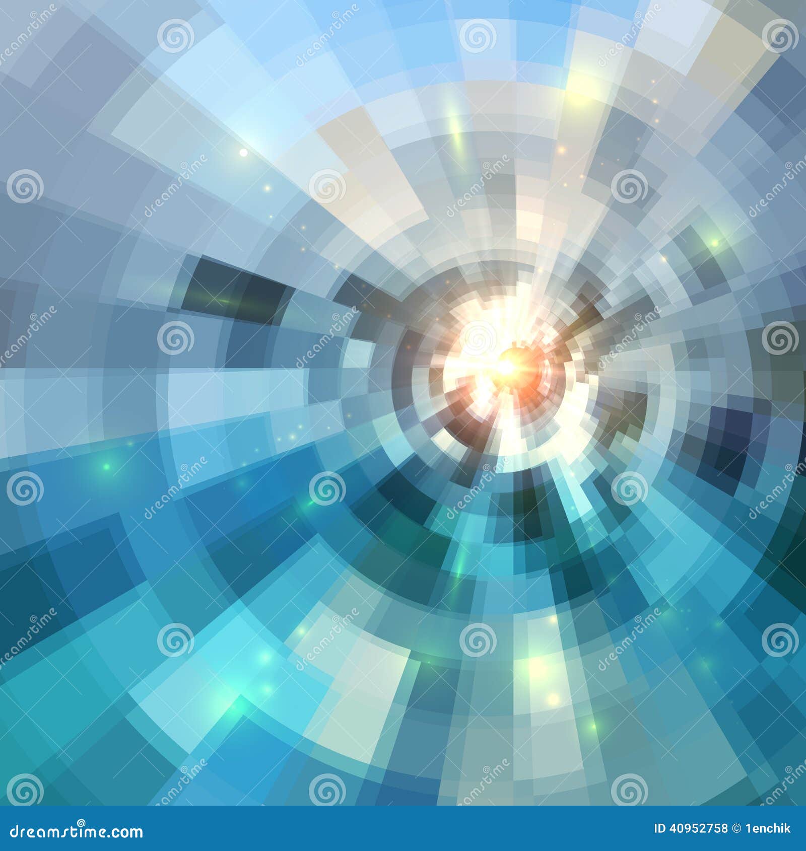 Blue Abstract Circles Mosaic Vector Background Stock Vector - Illustration of space, texture ...