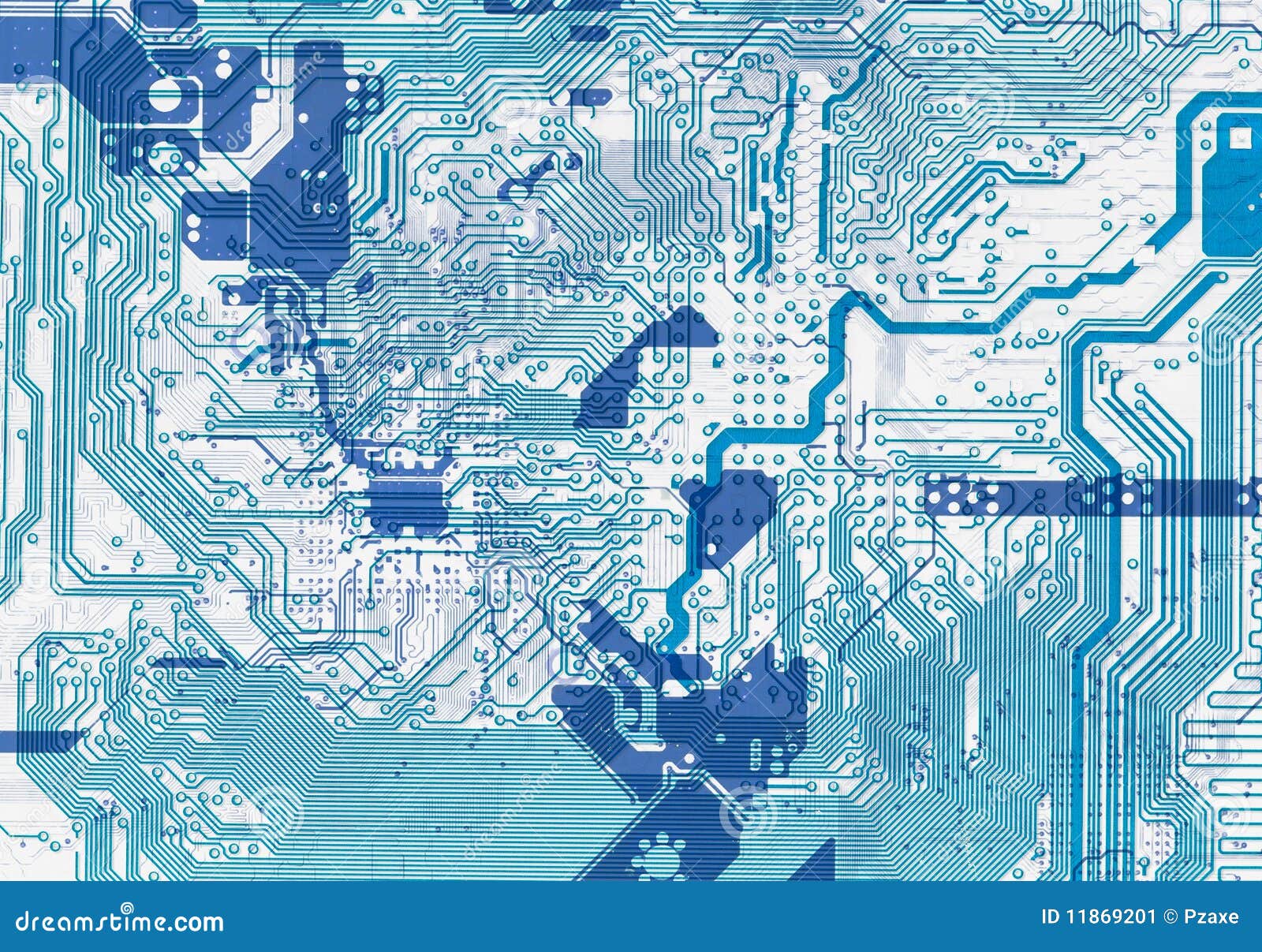 Blue Abstract Circuit Board Electronic Background Stock Illustration ...