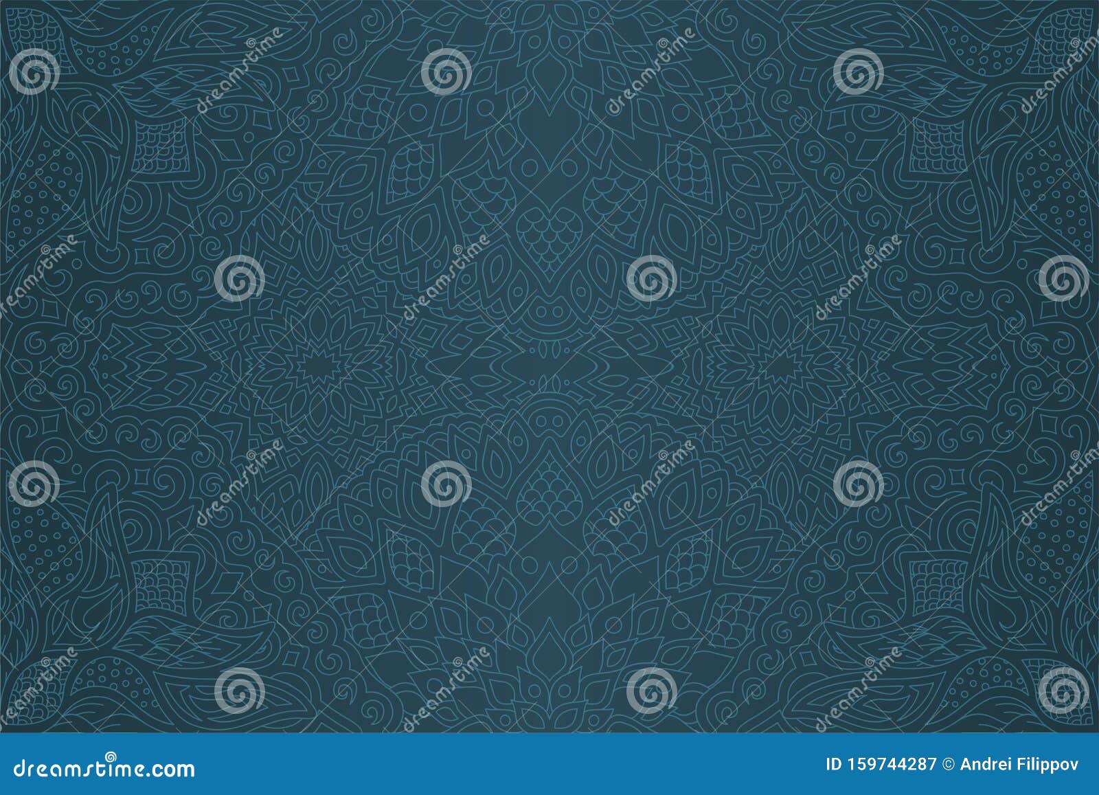 Blue Abstract Colorful Art with Linear Pattern Stock Vector ...