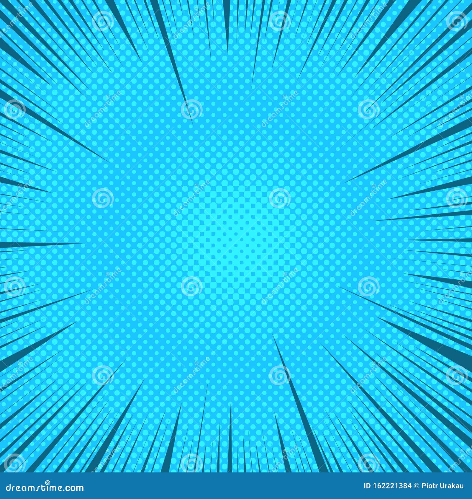 Blue Abstract Comic Background Stock Vector - Illustration of light ...