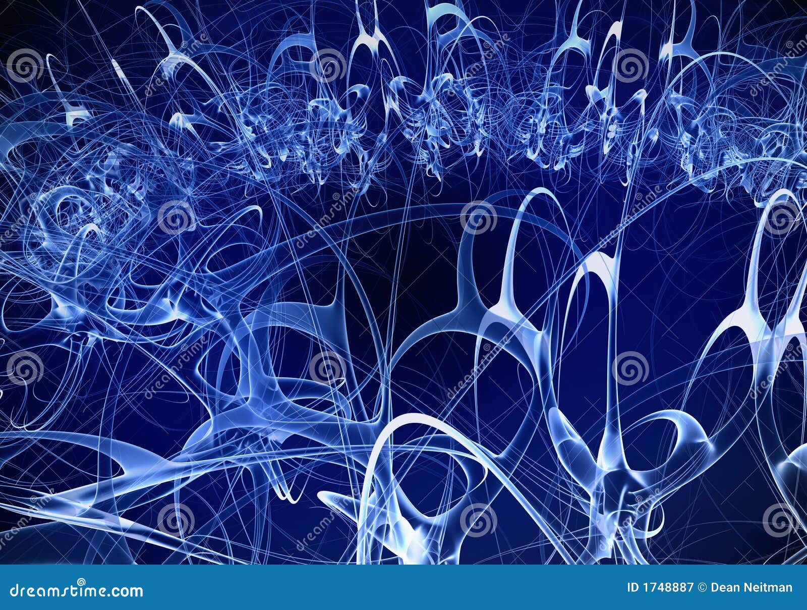 Blue Abstract Computer Illustration Stock Illustration - Illustration ...