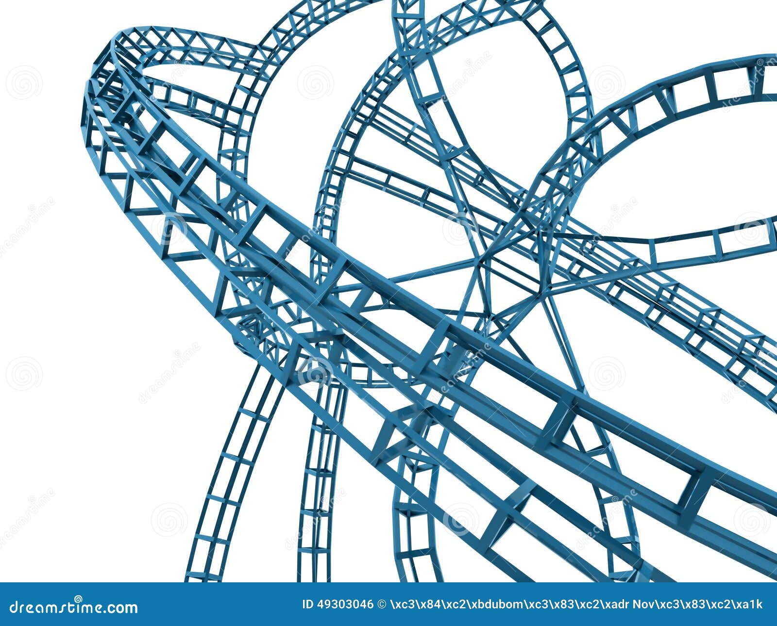 Blue Abstract Construction Rendered Stock Illustration - Illustration ...