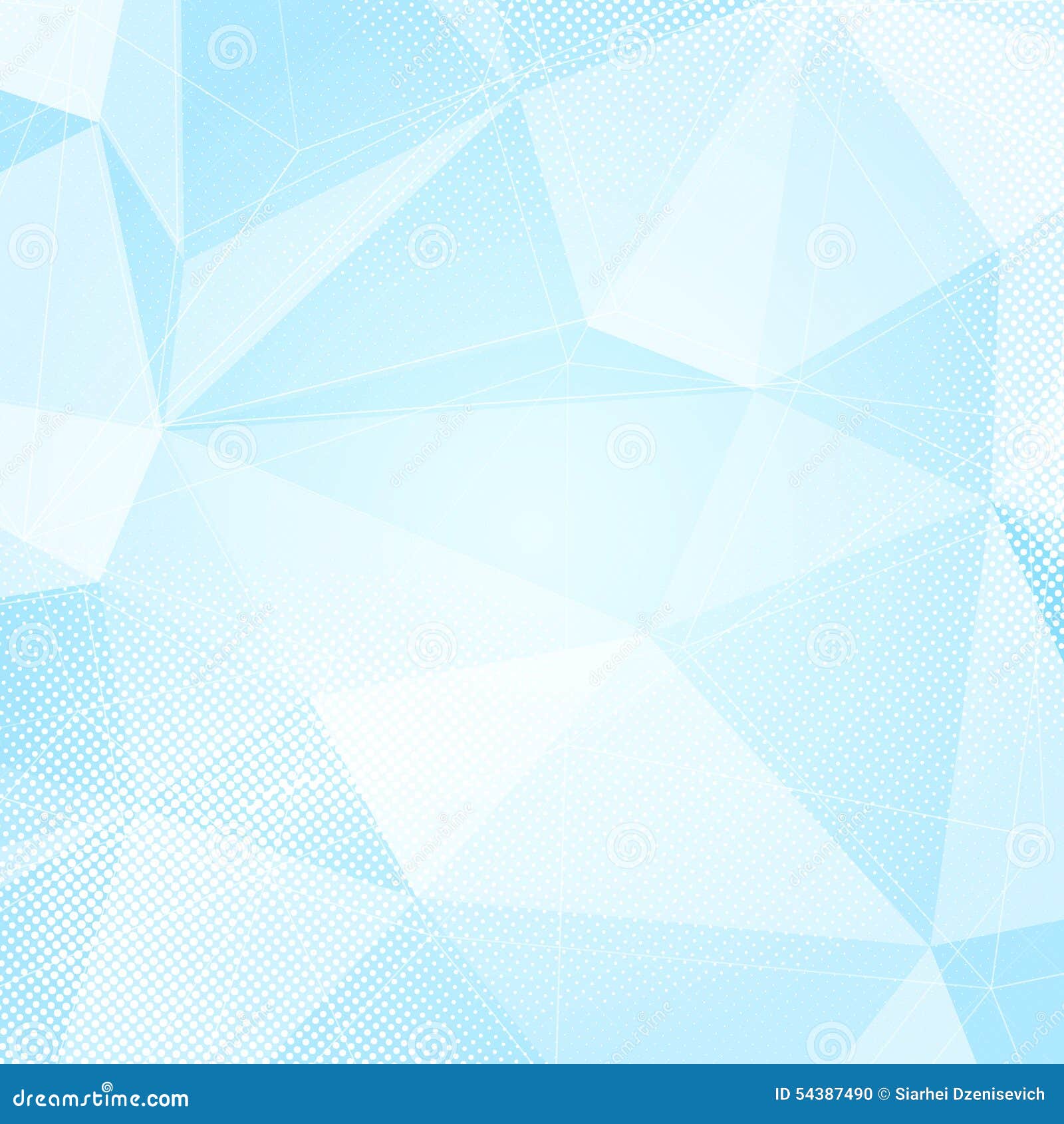 Blue Abstract Crystal Structure Dotted Hi-tech Layout Stock Vector ...