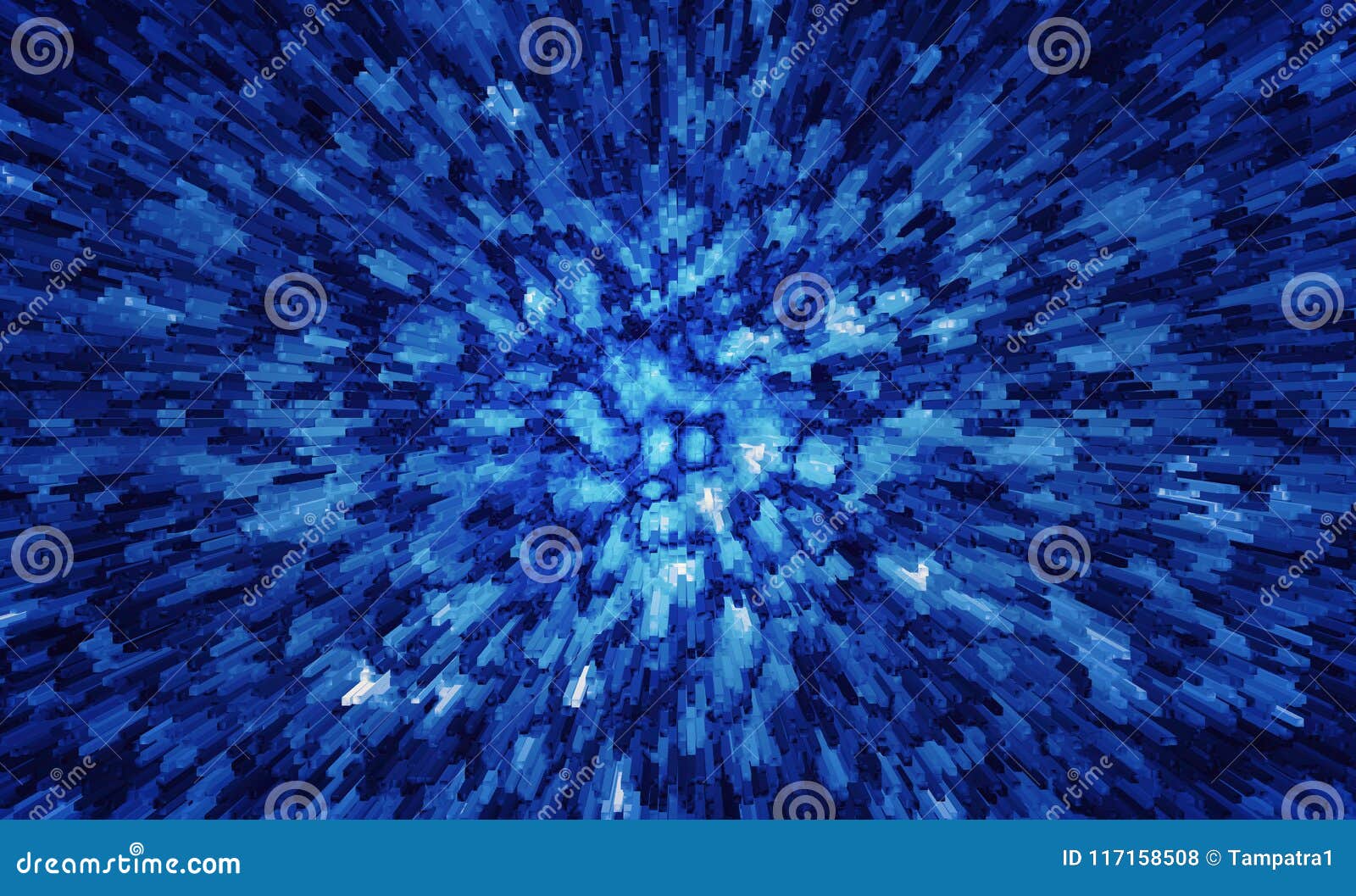 Blue Abstract Cubes Background in Technology Concept . 3d Stock ...