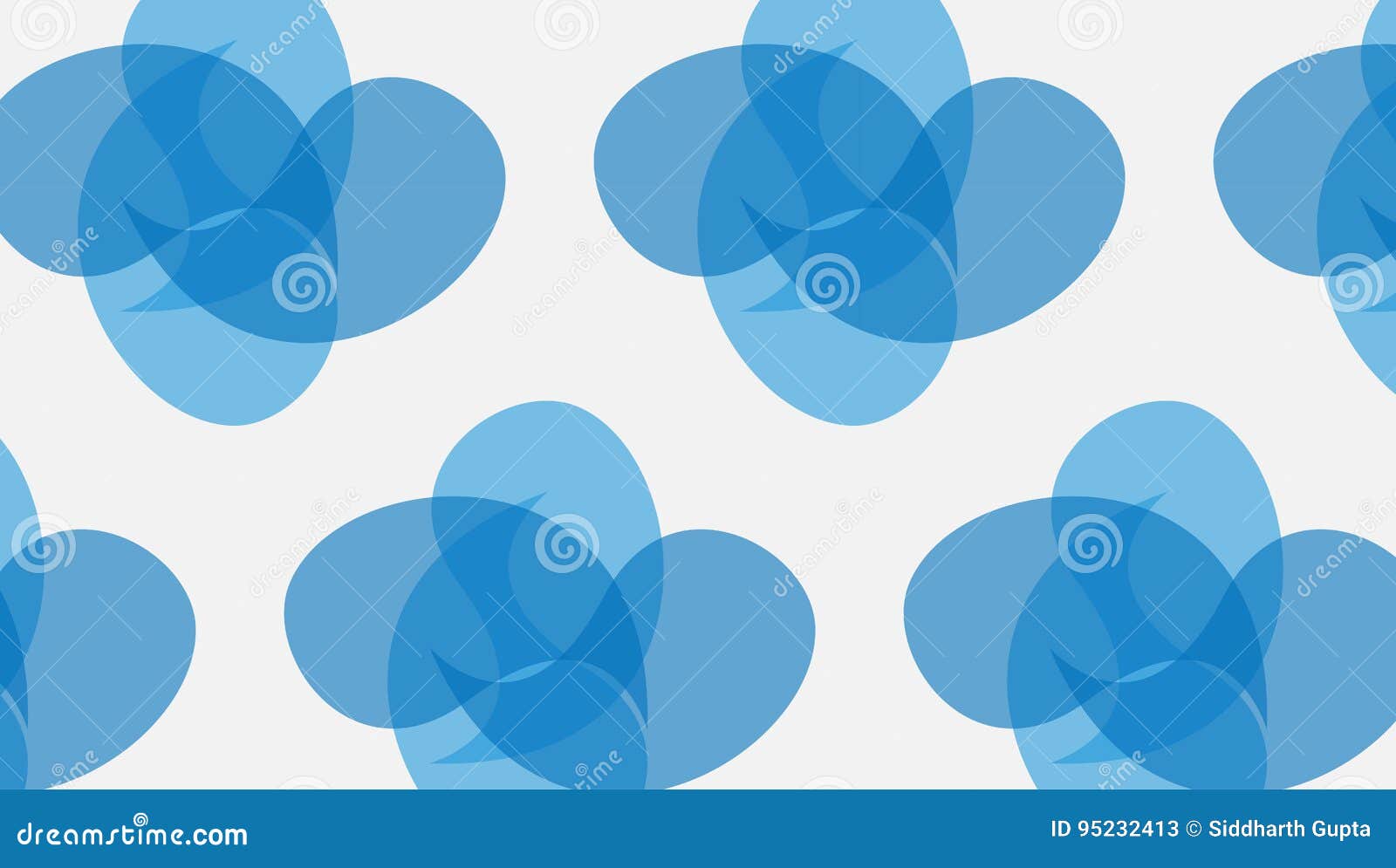 Blue Abstract Curve Shapes Pattern Stock Vector - Illustration of cloth ...