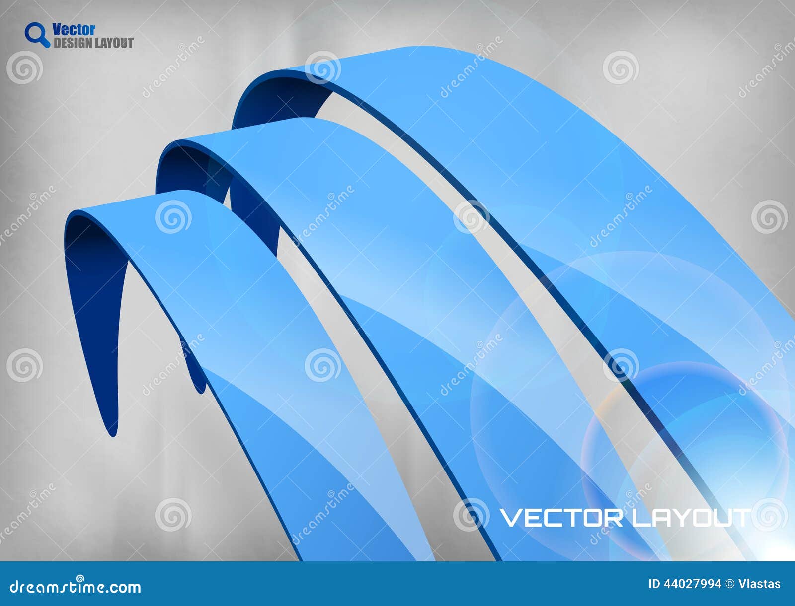 Blue Abstract Curves stock vector. Illustration of design - 44027994