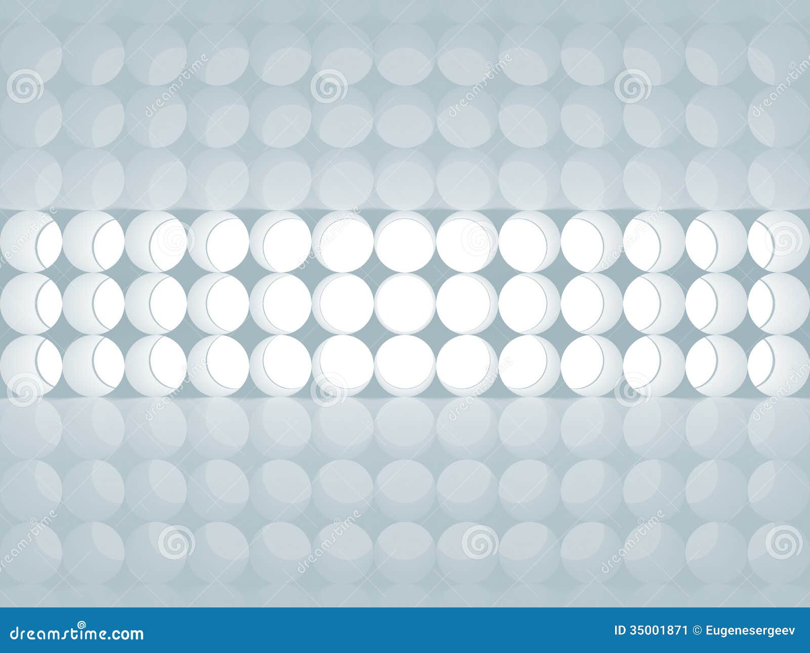 Blue Abstract 3d Background with Round Decor Stock Illustration ...