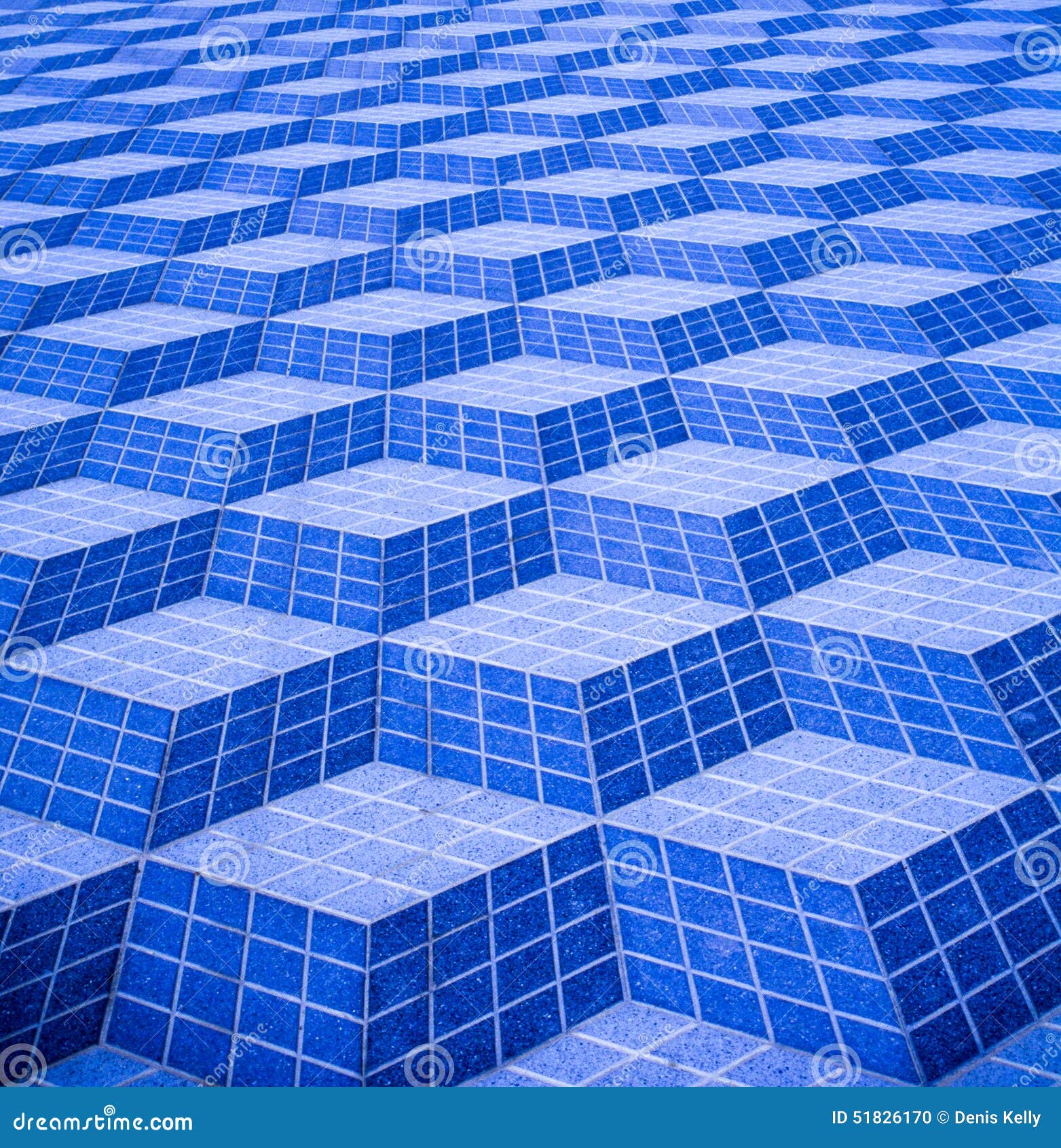 Blue Abstract 3D Street Pattern Stock Photo - Image of abstract, floor ...