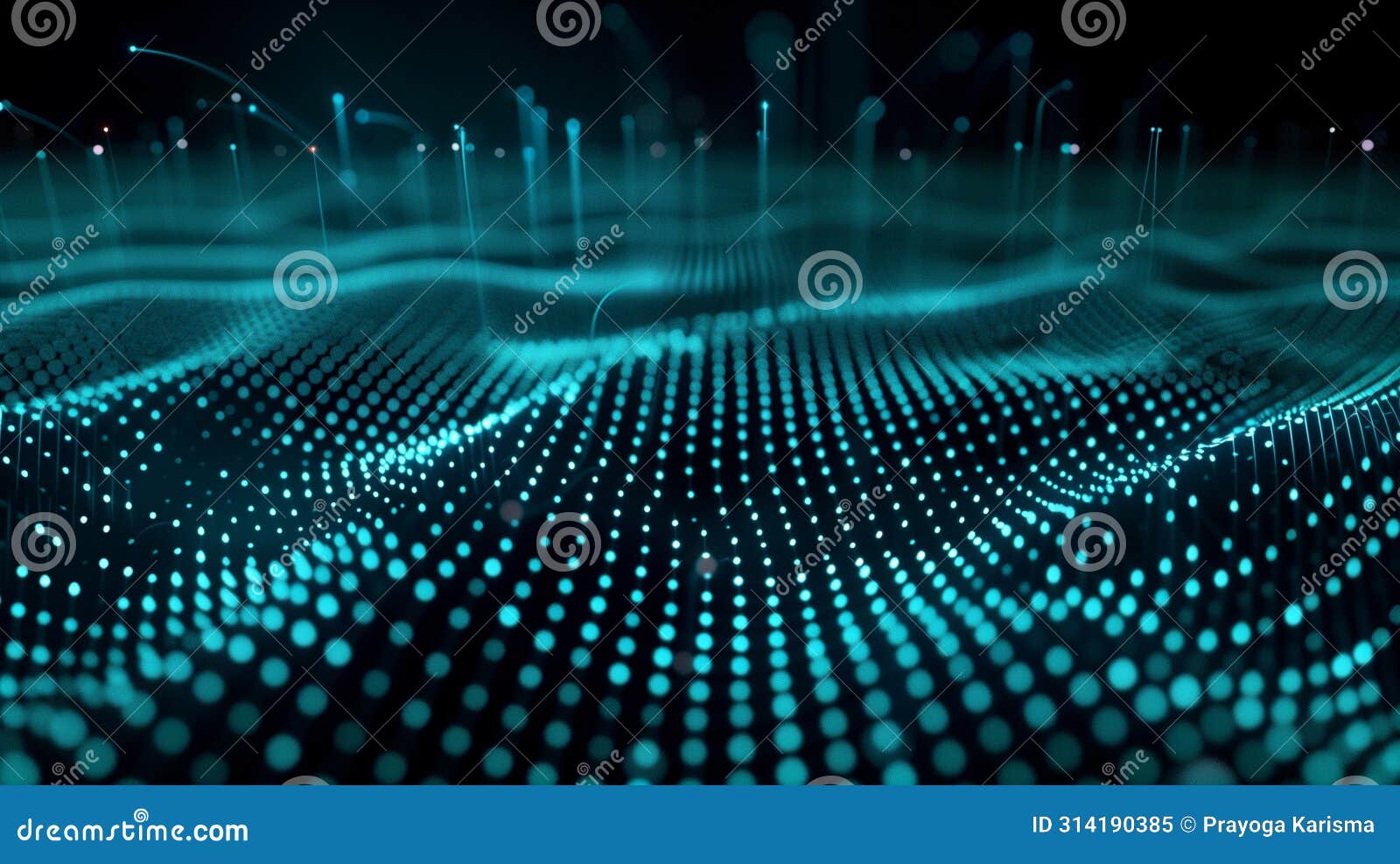 Blue Abstract Digital Dot Technology Background Stock Illustration ...