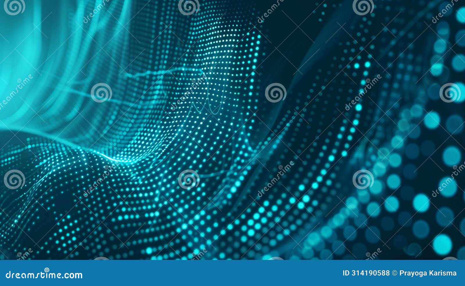 Blue Abstract Digital Dot Technology Background Stock Illustration ...