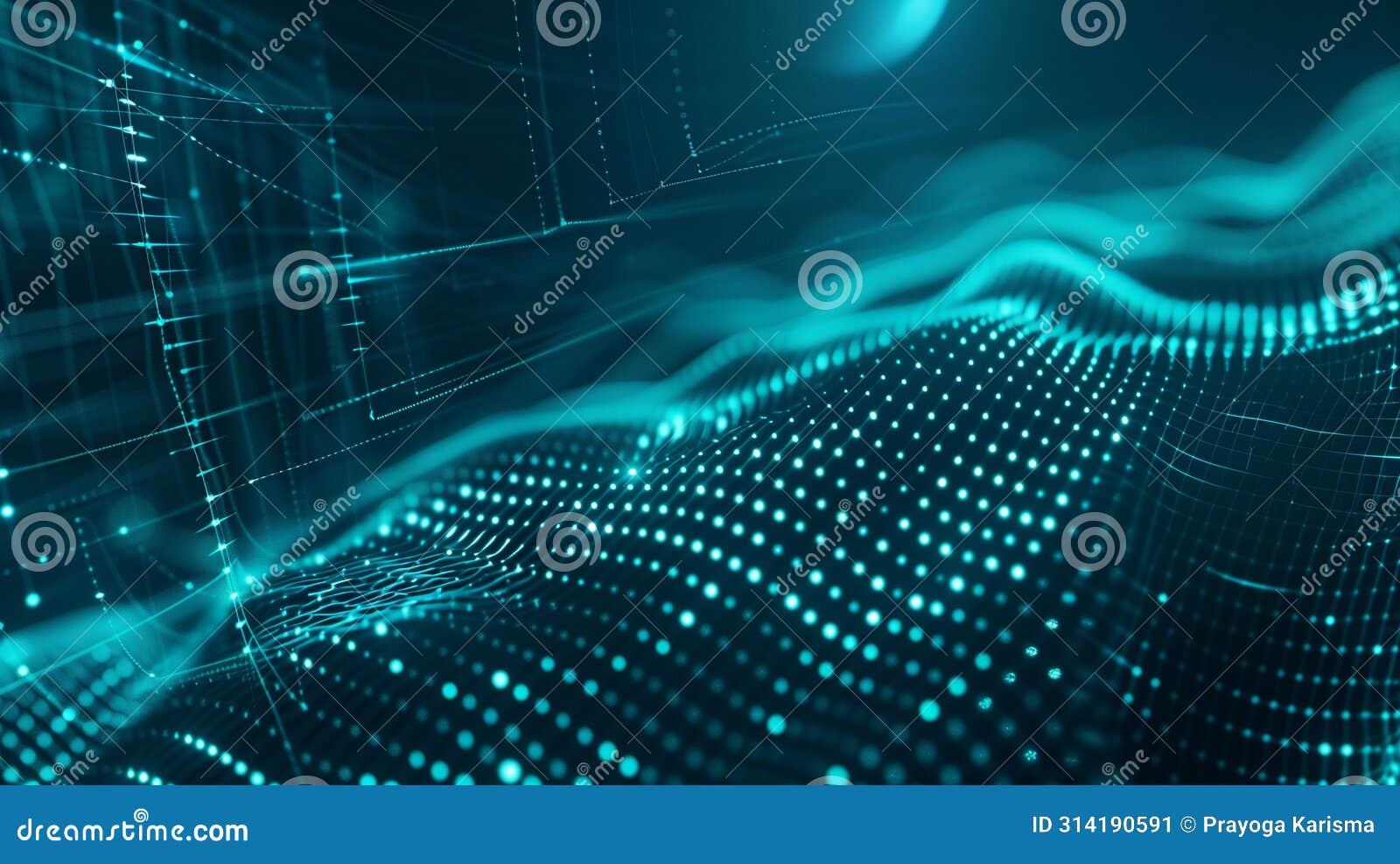 Blue Abstract Digital Dot Technology Background Stock Illustration ...