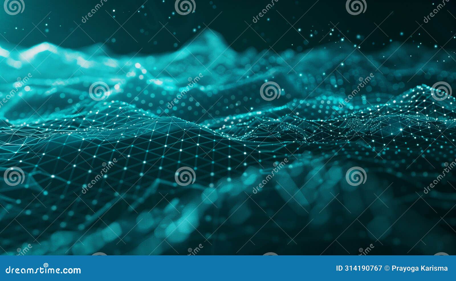 Blue Abstract Digital Dot Technology Background Stock Illustration ...