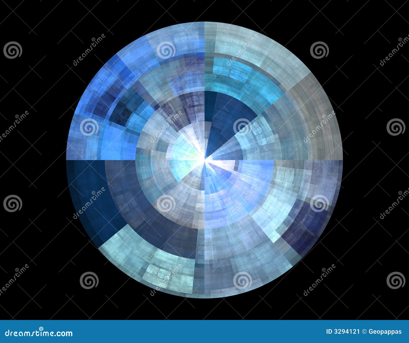 Blue abstract disc stock illustration. Illustration of design - 3294121
