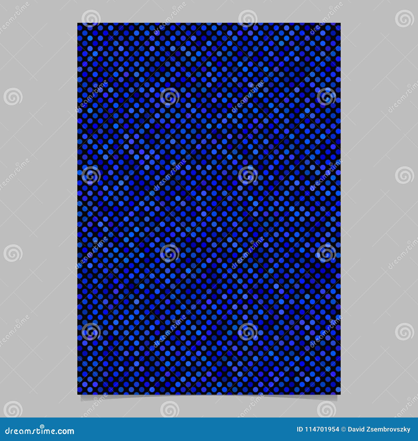 Blue Abstract Dot Pattern Brochure Background - Vector Template Design ...