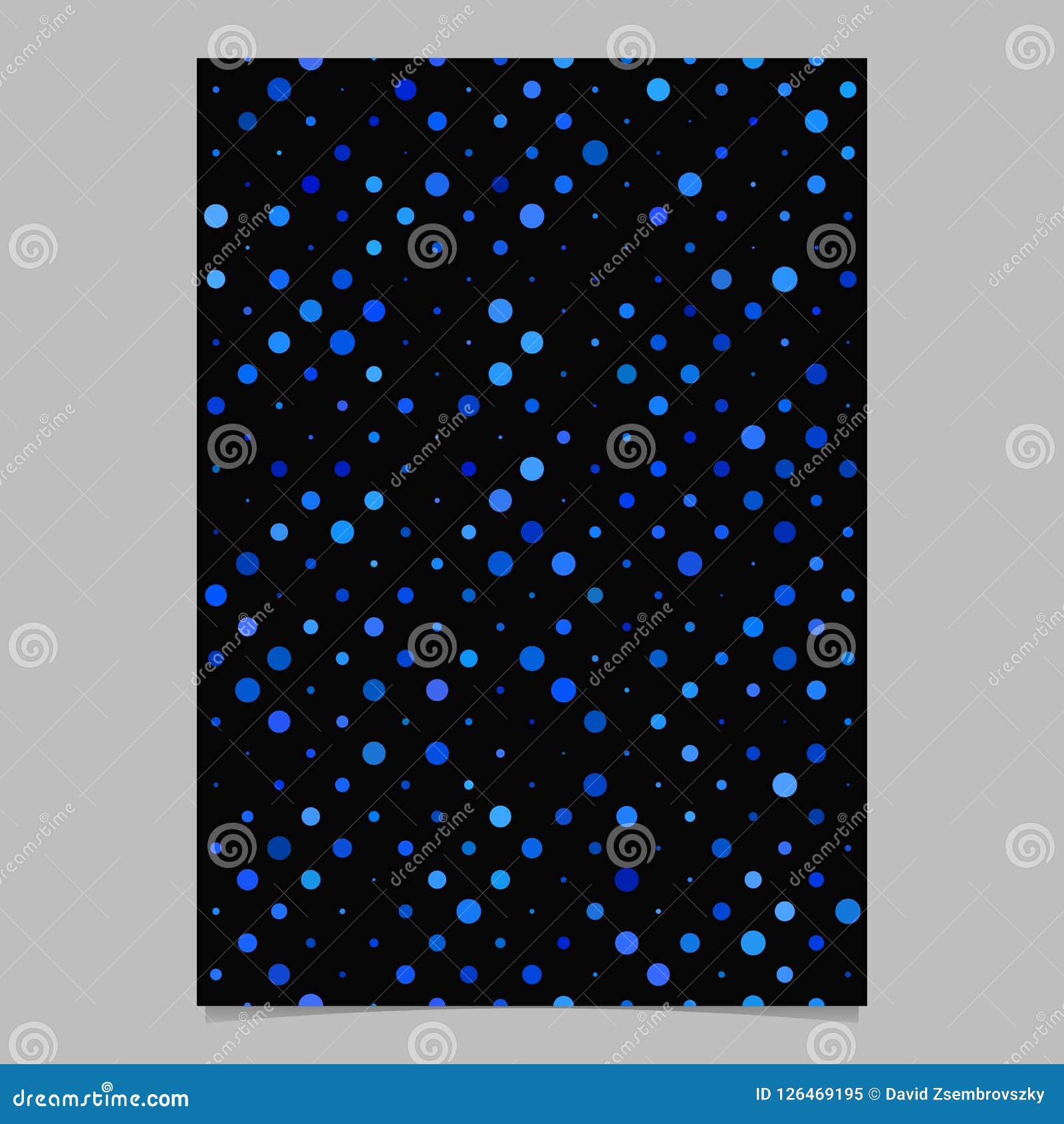 Blue Abstract Dot Pattern Brochure Background - Vector Template Design ...