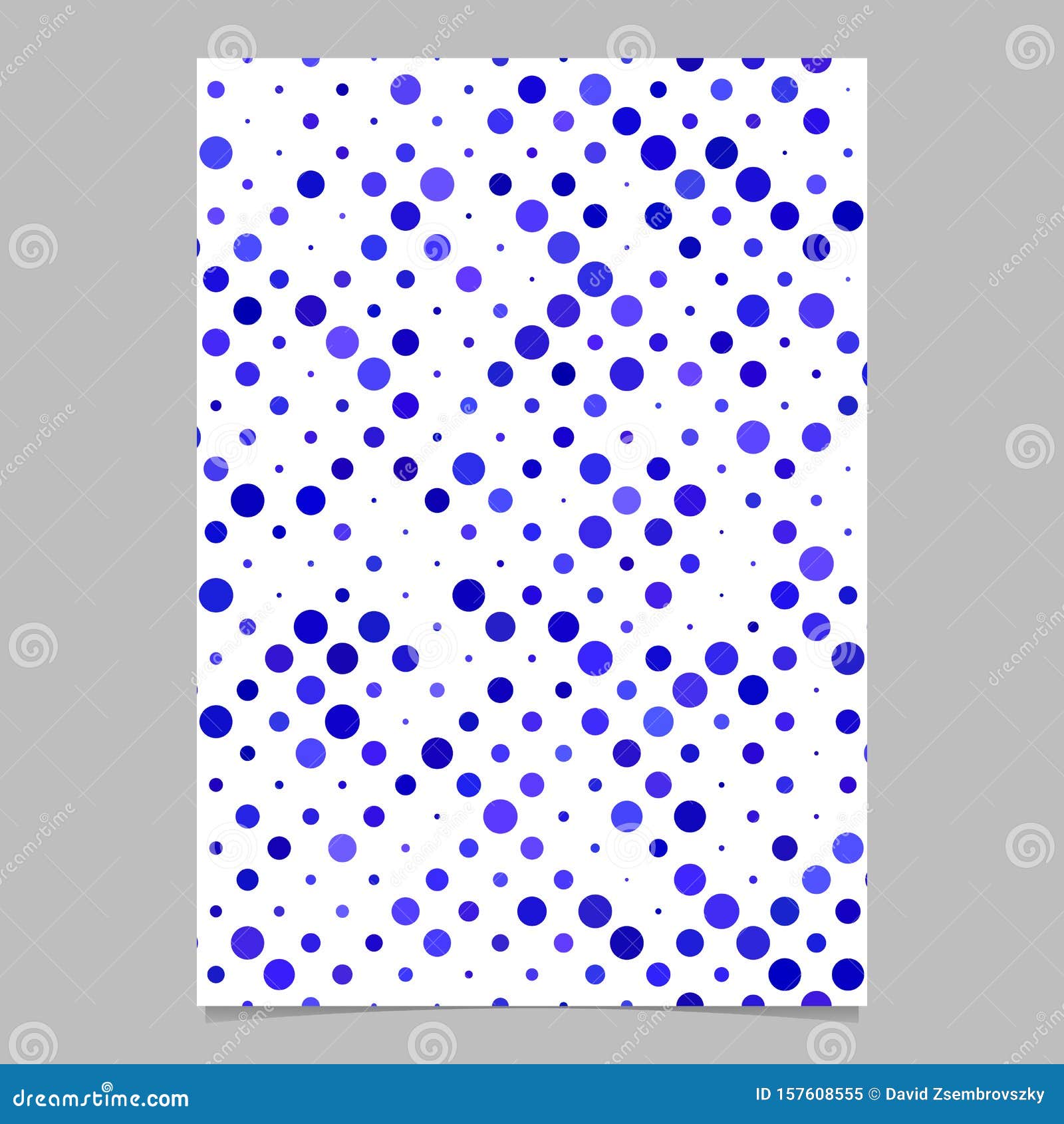 Blue Abstract Dot Pattern Brochure Background - Vector Template Design ...
