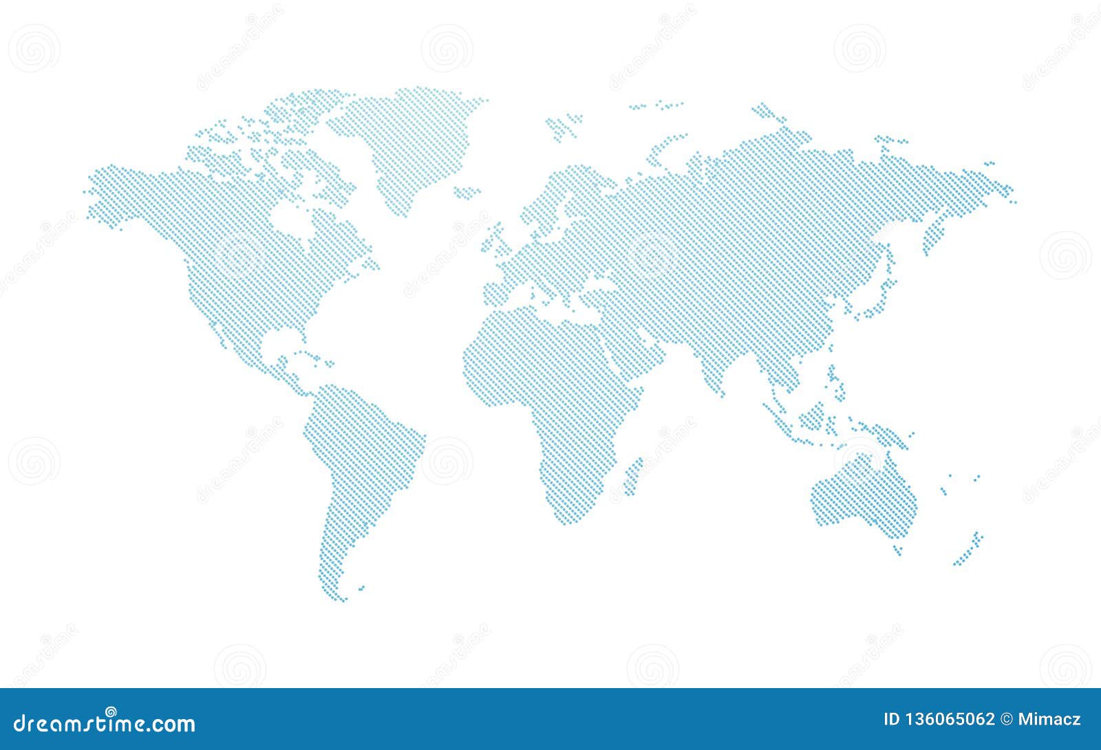 Blue Abstract Dotted World Map Stock Vector - Illustration of dots ...