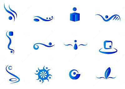 Blue Abstract Elements stock vector. Illustration of leaf - 5597348