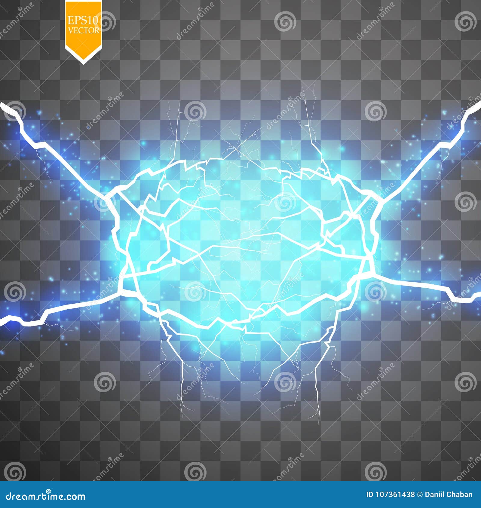 Blue Abstract Energy Shock Explosion Special Light Effect with Spark ...