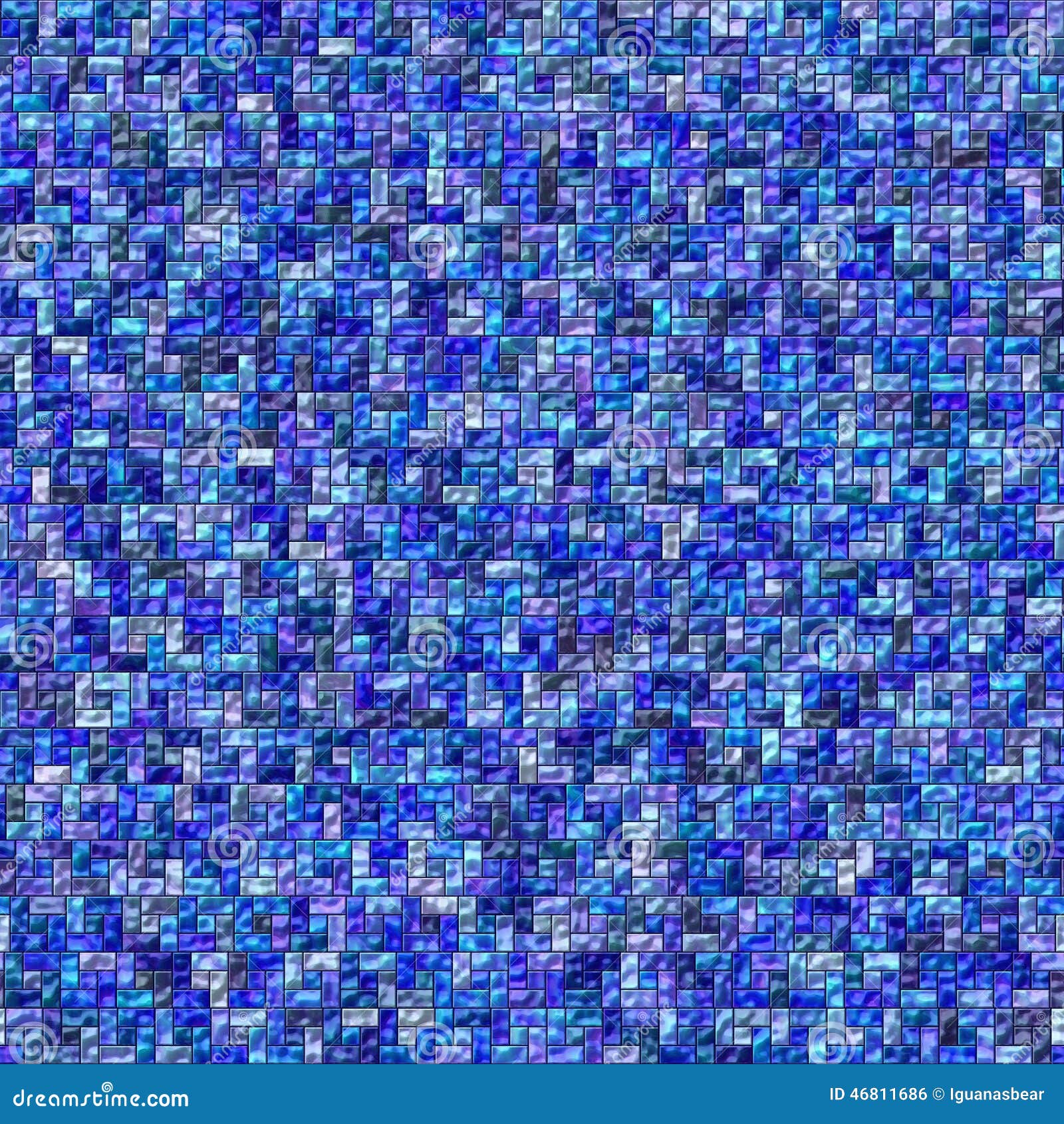 Blue Abstract Fantasy Glass Tiles Texture Stock Illustration ...